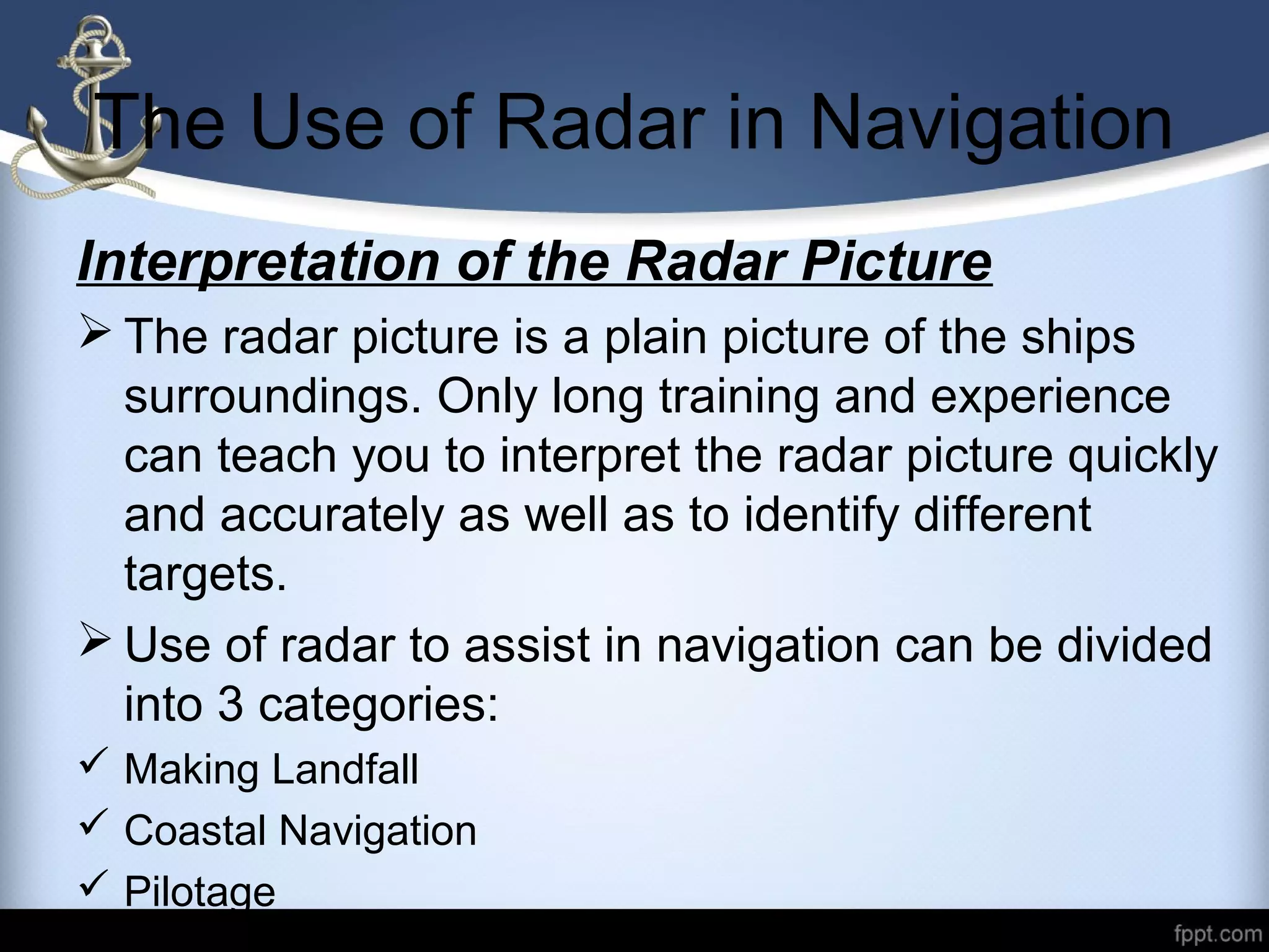 Nav 6 RADAR ARPA | PPT