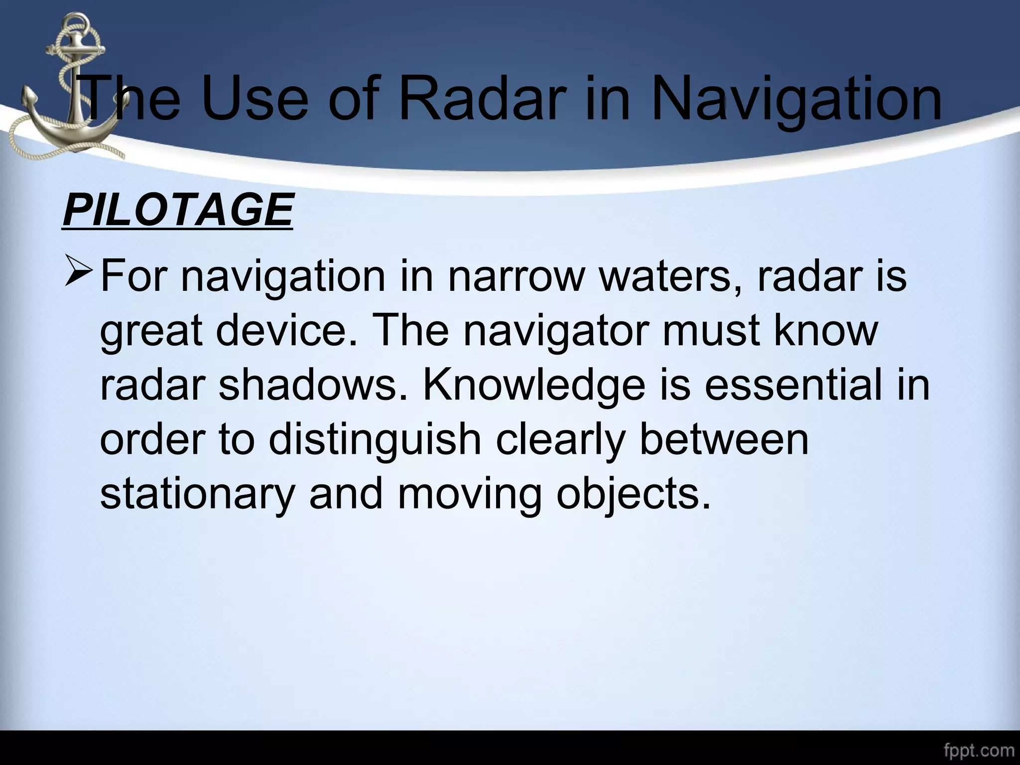 Nav 6 RADAR ARPA | PPT