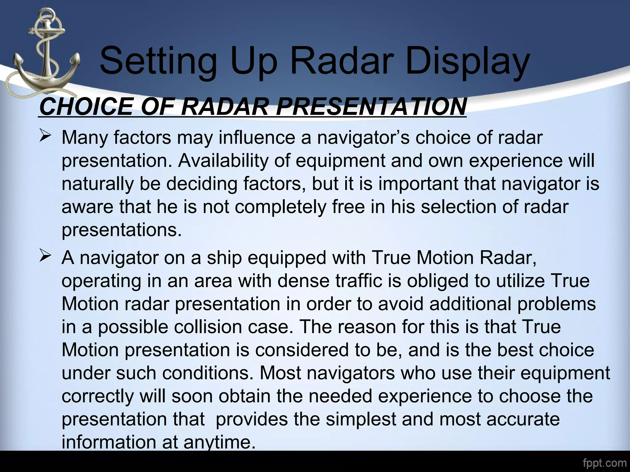 Nav 6 RADAR ARPA | PPT