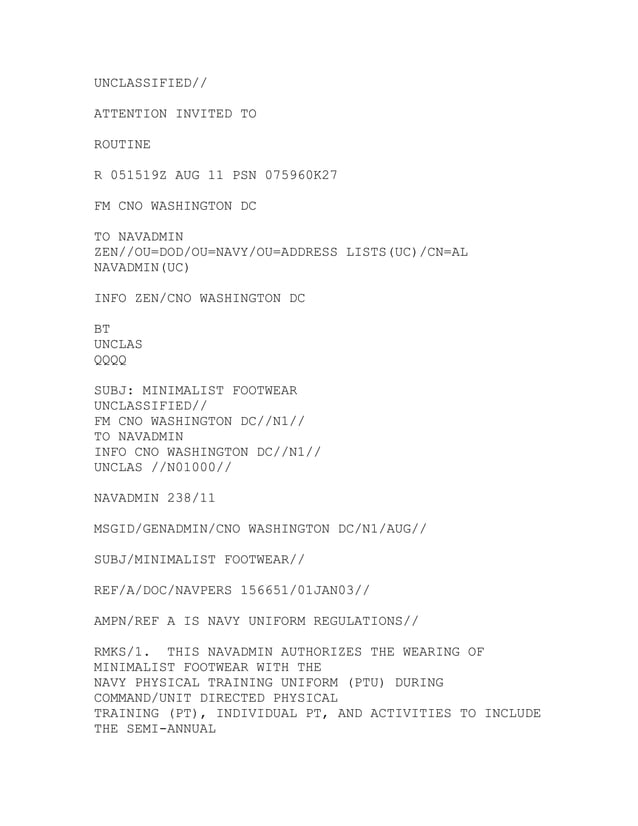 Navadmin 238 11 | PDF