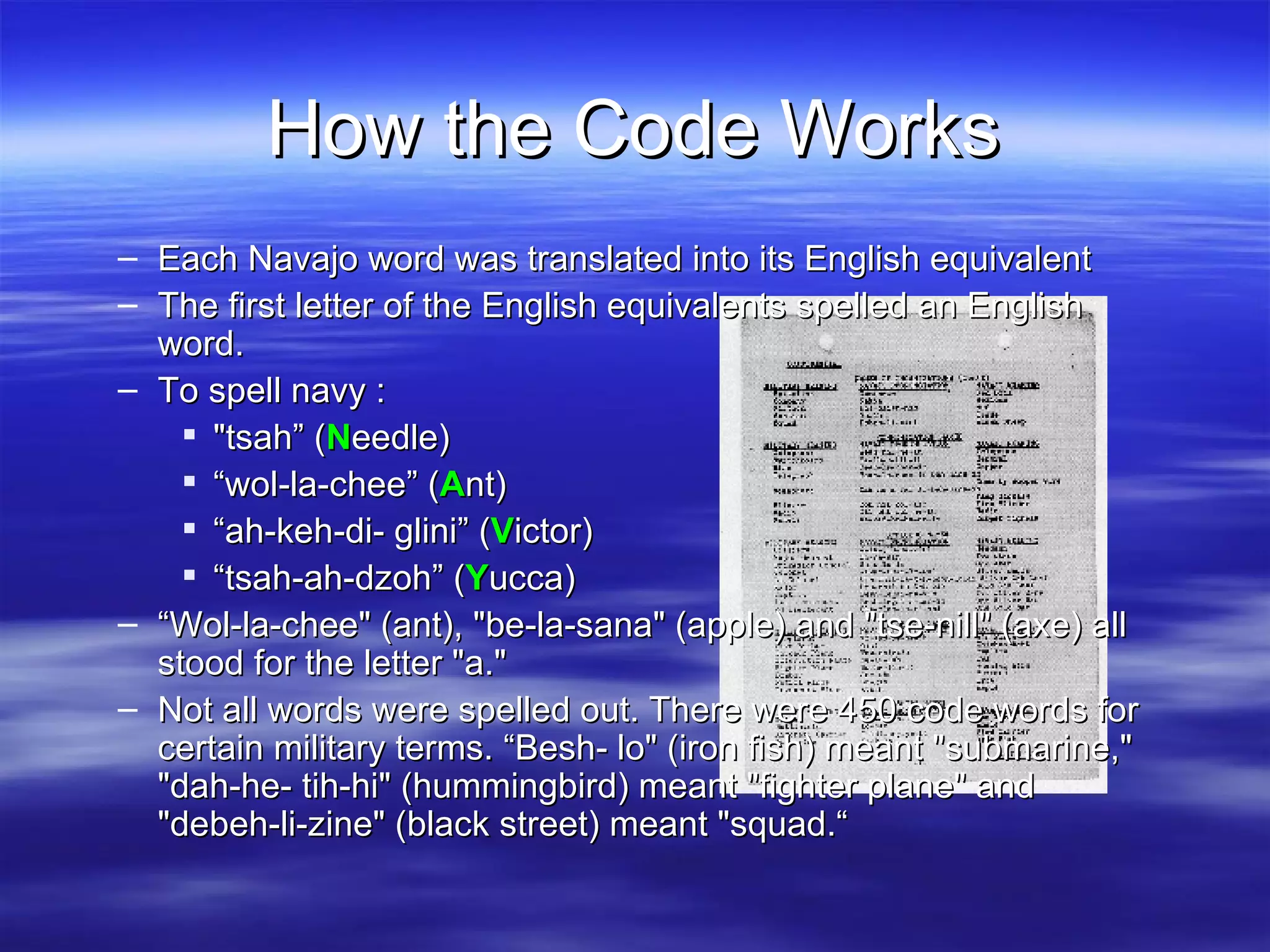 Navajo Code Talkers | PPT