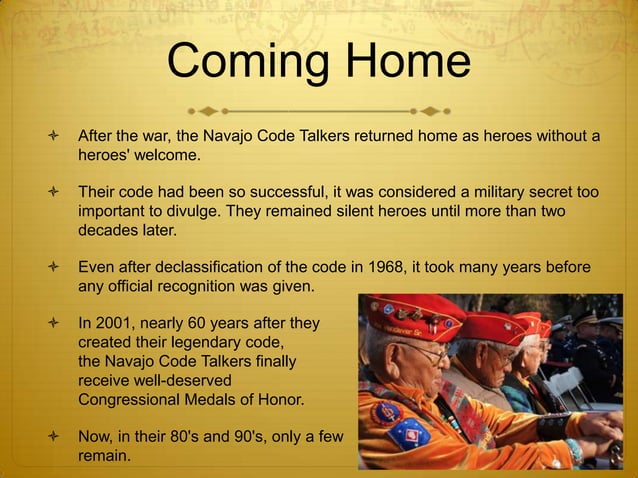 Navajo Code Talker powerpoint presentation by NNWO Executive Director ...
