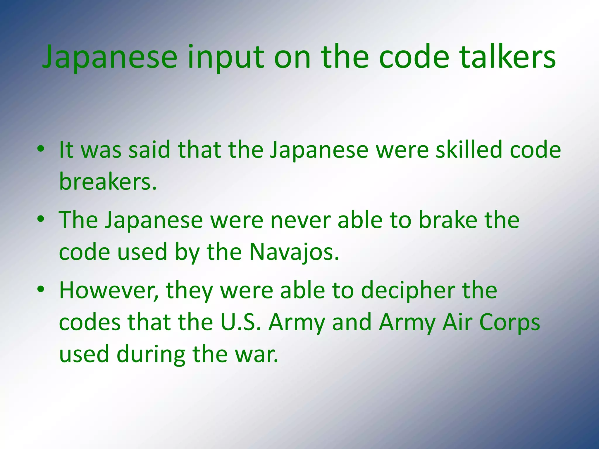 Navajo Code Talkers | PPTX