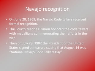 Navajo Code Talkers | PPTX