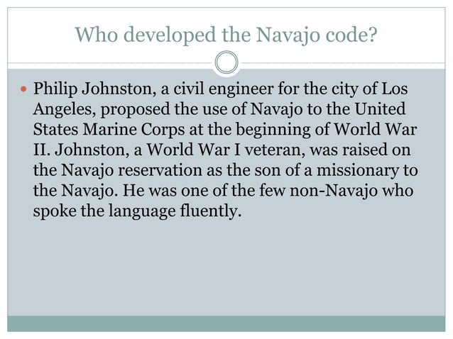 Navajo Code Talkers | PPTX | Death, Injury, or Military Conflict ...