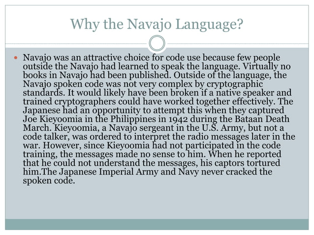 Navajo Code Talkers | PPTX | Death, Injury, or Military Conflict ...