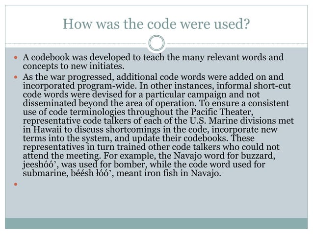 Navajo Code Talkers | PPTX | Death, Injury, or Military Conflict ...