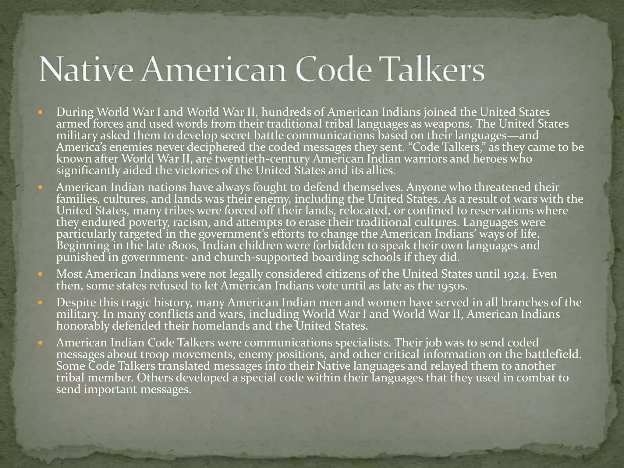 Navajo Code Talkers, Our Heroes! | PPSX