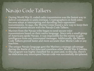 Navajo Code Talkers, Our Heroes! | PPSX