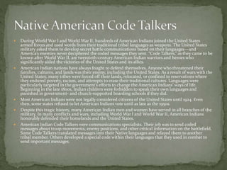 Navajo Code Talkers, Our Heroes! | PPSX