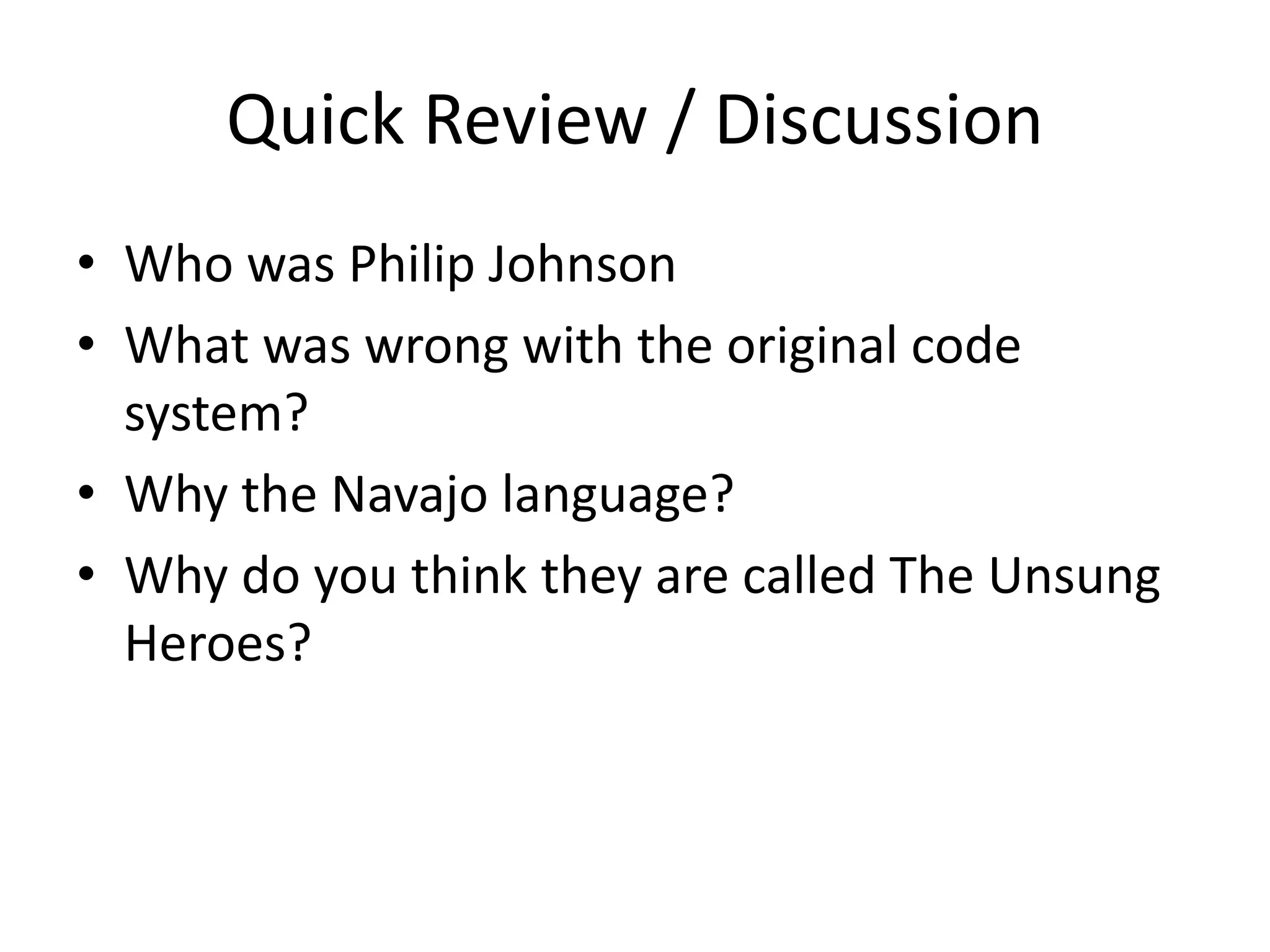 Navajo Codetalkers | PPT