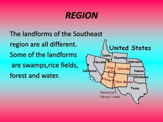 Southeast Region Landforms