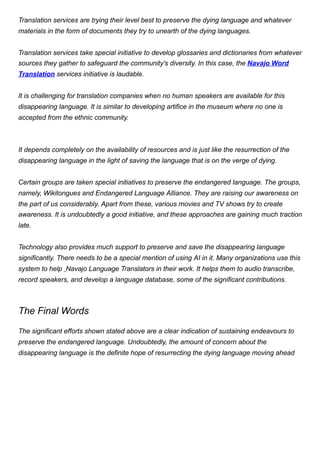 Navajo Translation Services | PDF