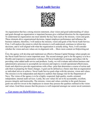 Naval Audit Service | PDF