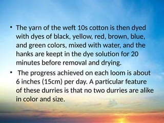 Navalgund Durries. introduction history GI tag | PPT