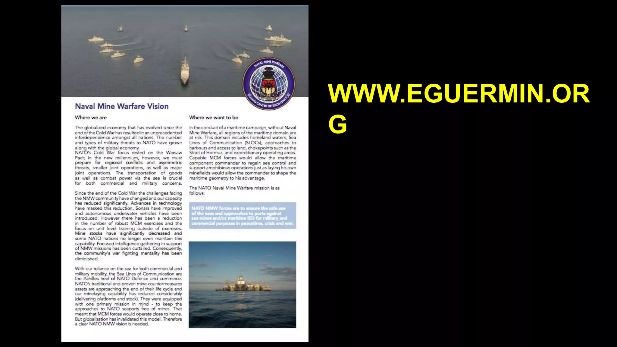 Naval Mine Warfare - Watching over the oceans: our global arteries for ...