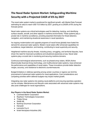 Naval Radar System Market.pdf