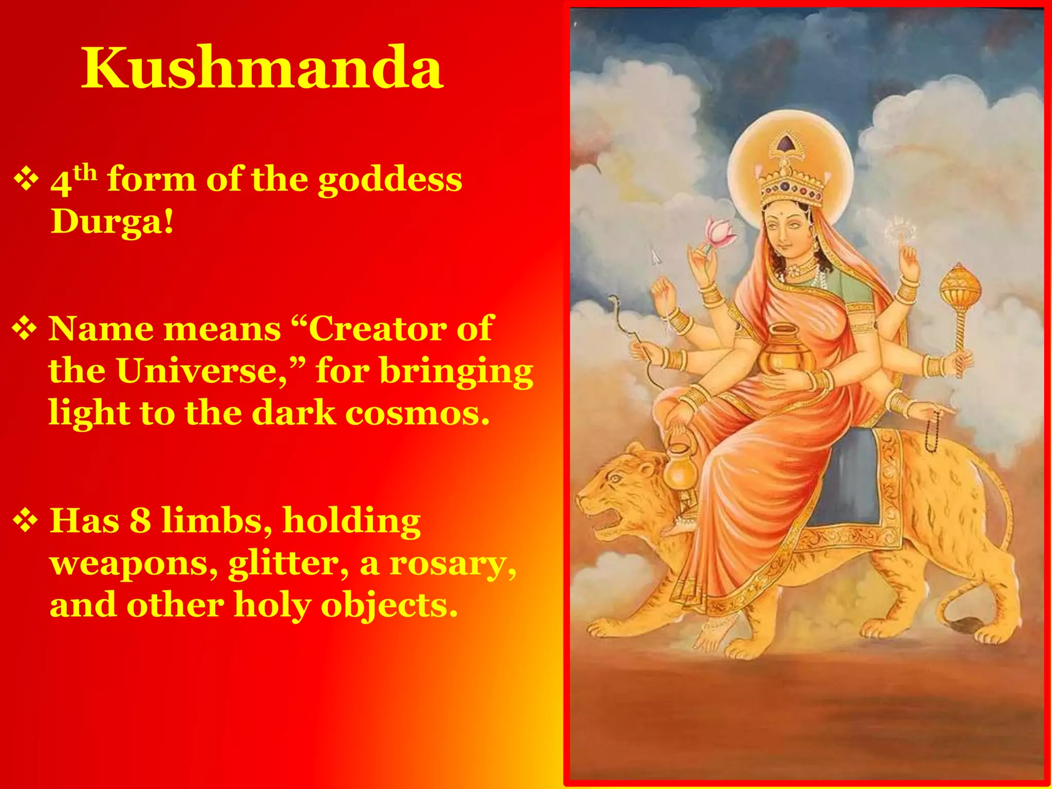 Navaratri nabodurga - The 9 Forms of Goddess Durga | PPTX