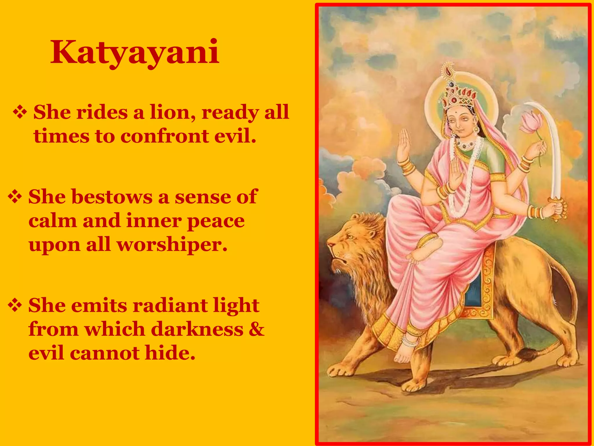 Navaratri nabodurga - The 9 Forms of Goddess Durga | PPTX