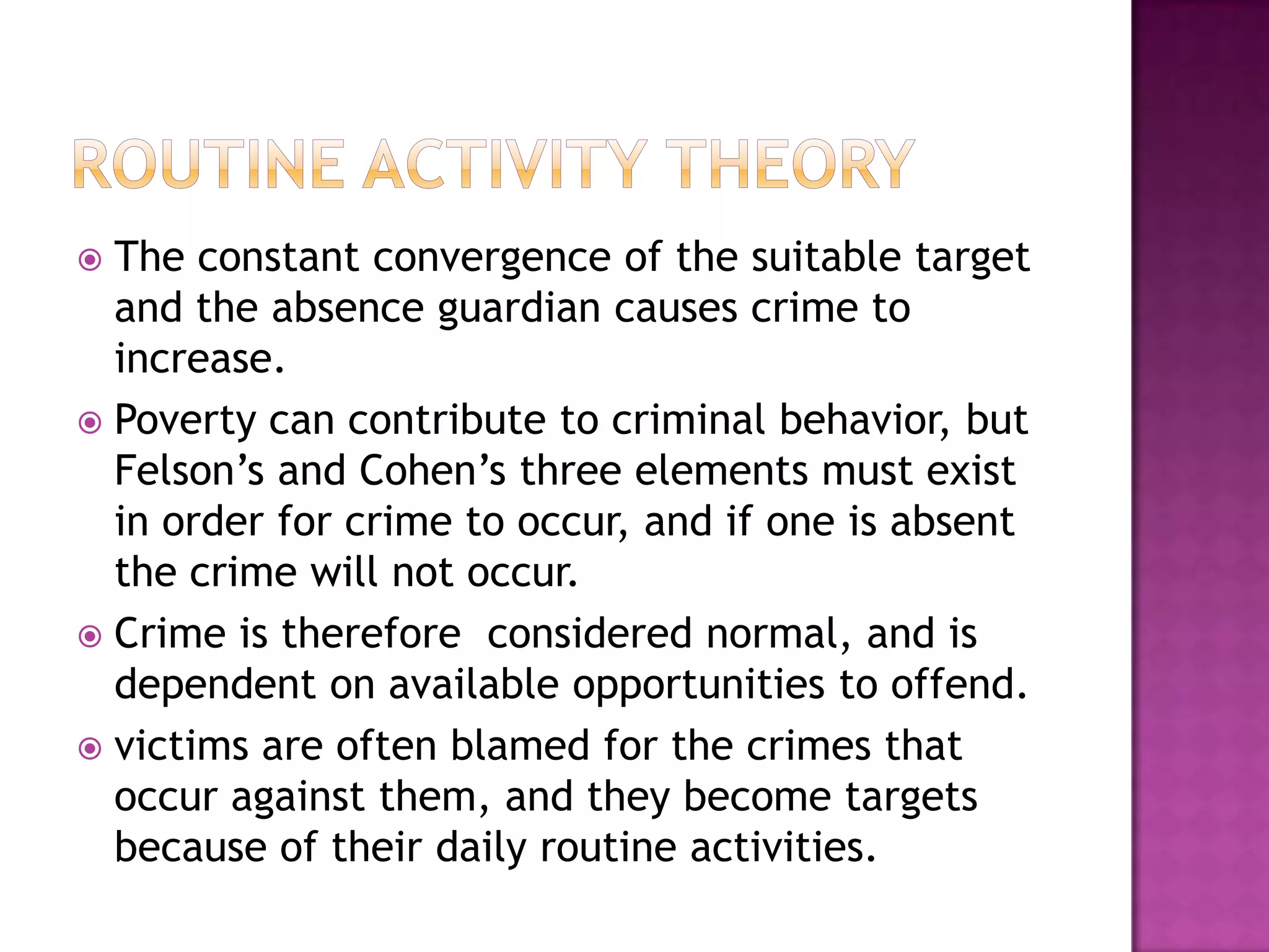 Navarra's routine activity theory presentation | PPTX