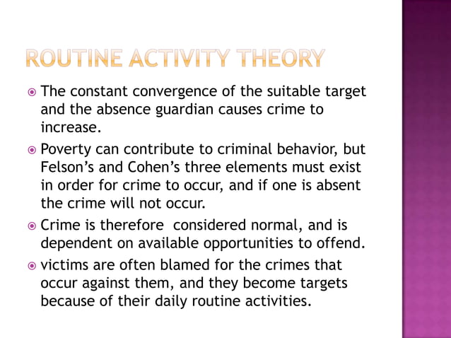 Navarra's routine activity theory presentation | PPTX