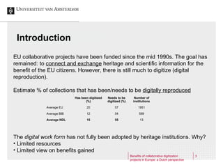 Benefits of collaborative EU digitization projects | PPT