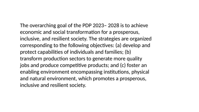 The Philippine Development Plan-2023-2028 | PPTX