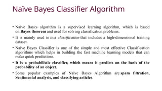 Naïve Bayes Classification (Data Mining) | PPTX