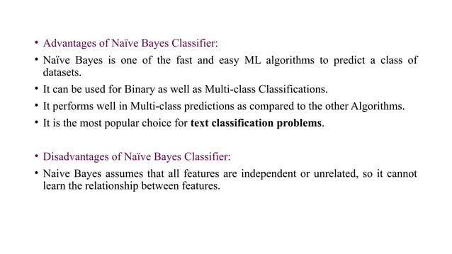 Naïve Bayes Classification (Data Mining) | PPTX