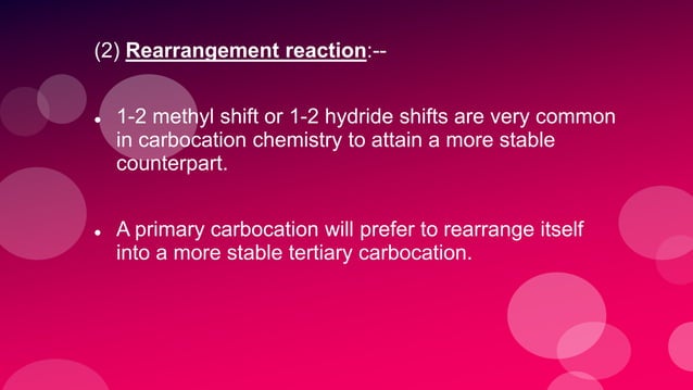 Reaction intermediate Carbocation ppt.ppt | Chemistry | Science
