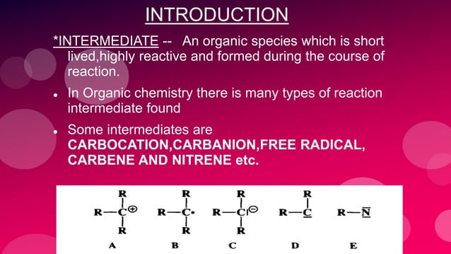 Reaction intermediate Carbocation ppt.ppt | Chemistry | Science