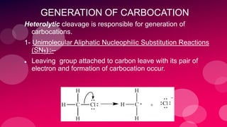 Reaction intermediate Carbocation ppt.ppt | Chemistry | Science