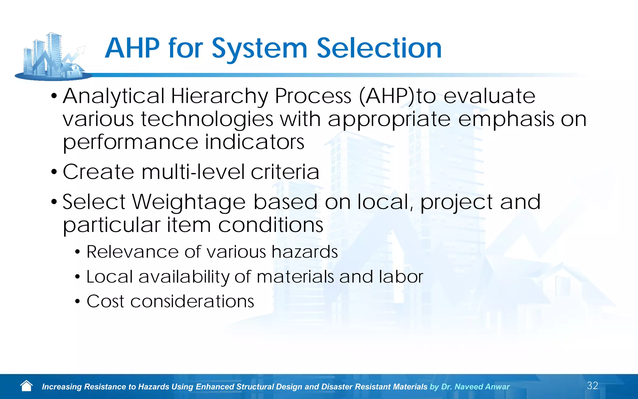 Increasing Resistance to Hazards Using Enhanced Structural Design and ...
