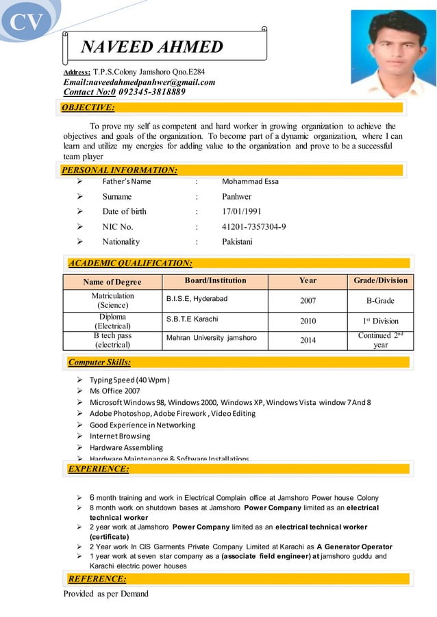 Naveed dp cv (2) | DOCX
