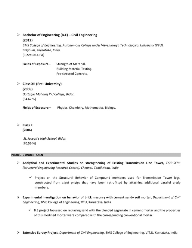 Naveed resume | DOC | Civil Engineering Industry | Industries