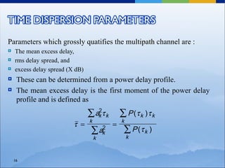 Parameters of multipath channel | PPT