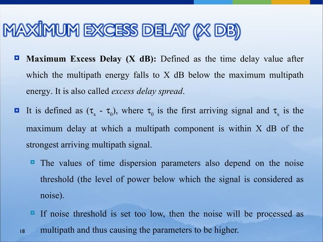 Parameters of multipath channel | PPT | Computer Networking | Computing