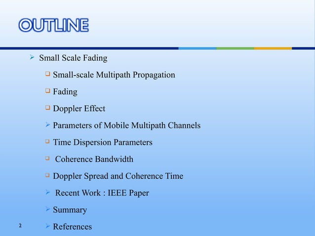 Parameters of multipath channel | PPT | Computer Networking | Computing