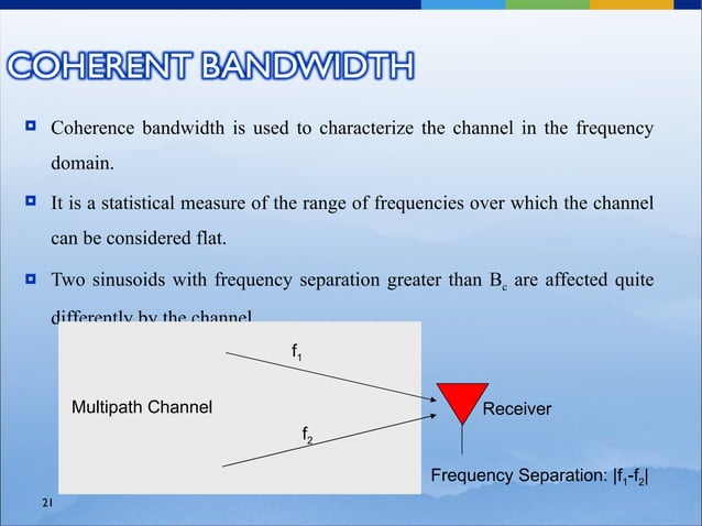Parameters of multipath channel | PPT | Computer Networking | Computing