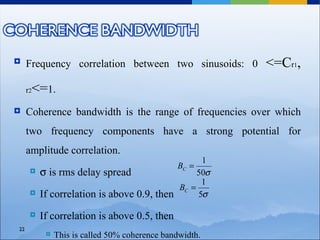 Parameters of multipath channel | PPT