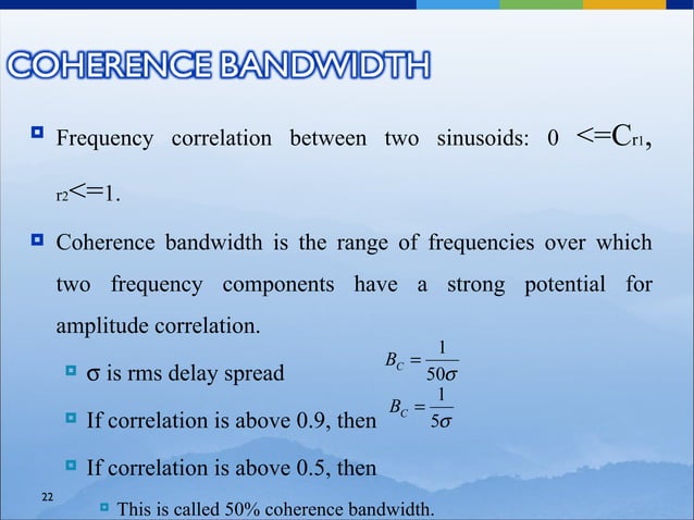 Parameters of multipath channel | PPT | Computer Networking | Computing