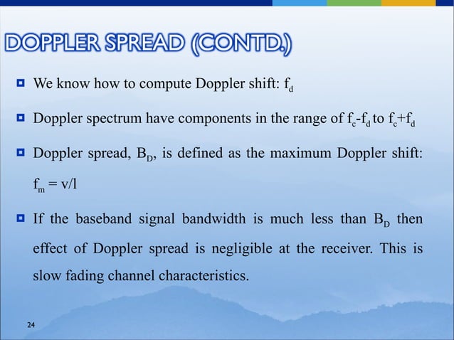 Parameters of multipath channel | PPT | Computer Networking | Computing