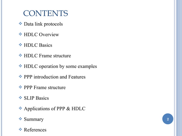 HDLC, PPP and SLIP | PPT