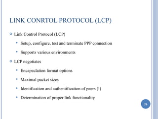 HDLC, PPP and SLIP | PPT