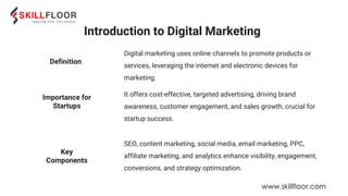 Building a Digital Marketing Plan for Startups | Skillfloor | PDF