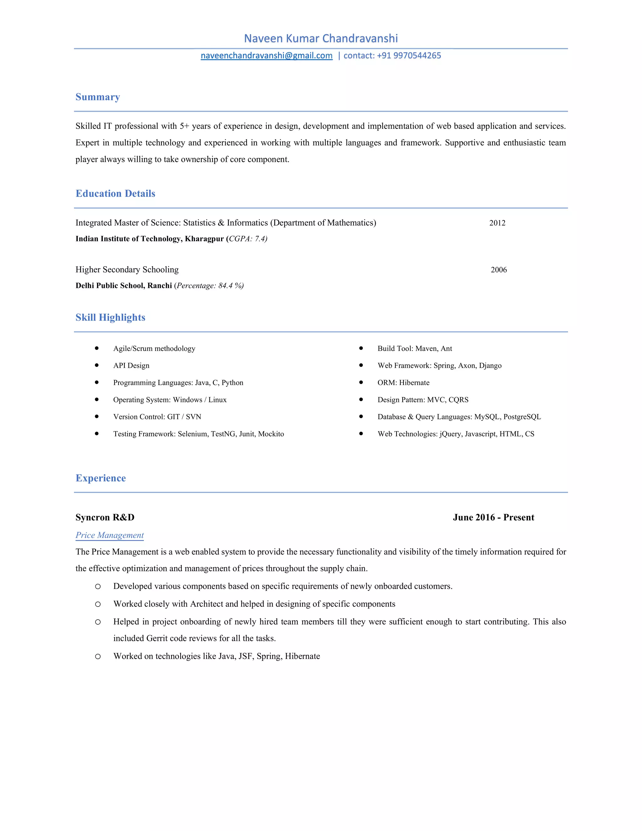Naveen resume | PDF