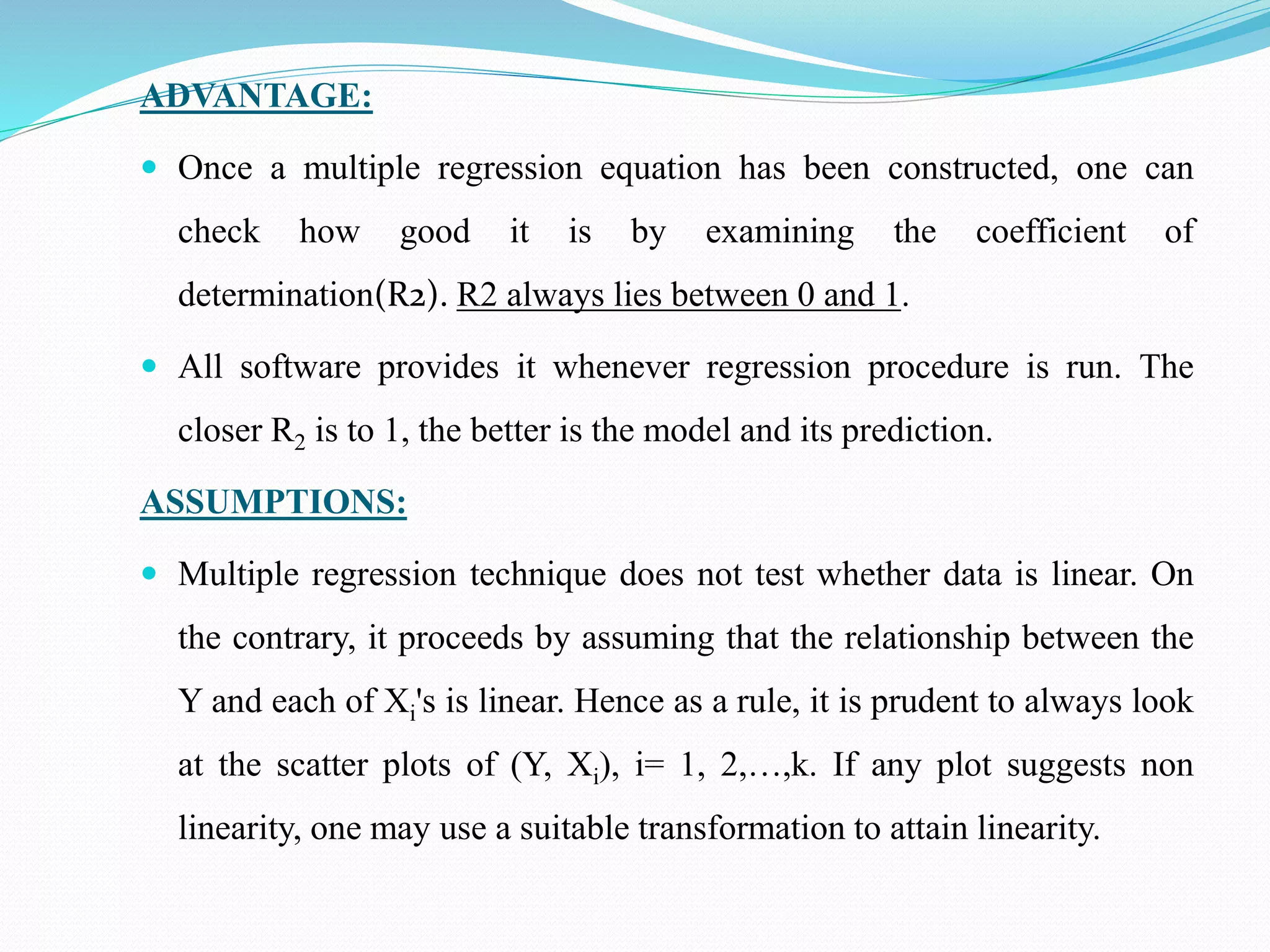Multiple Regression Analysis (MRA) | PPTX