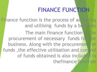 finance function | PPT