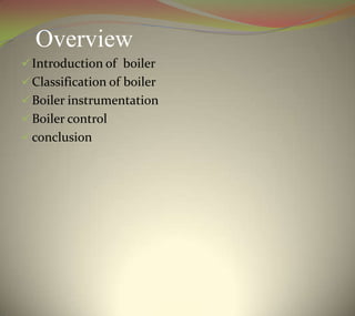 BOILER INSTRUMENTATION | PPTX