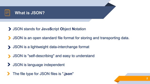 An introduction to json | PPTX
